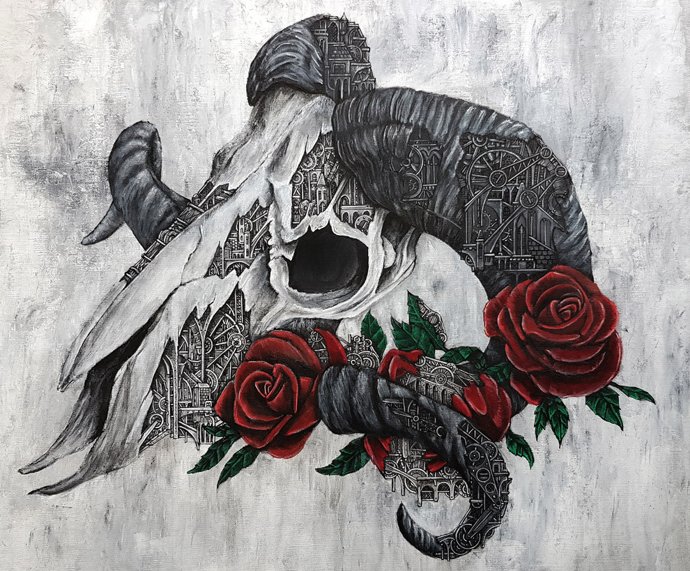 Ram Skull Art
